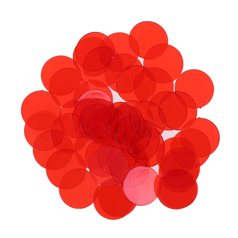 Пластиковые фишки для покера 50 шт. Красный, RD