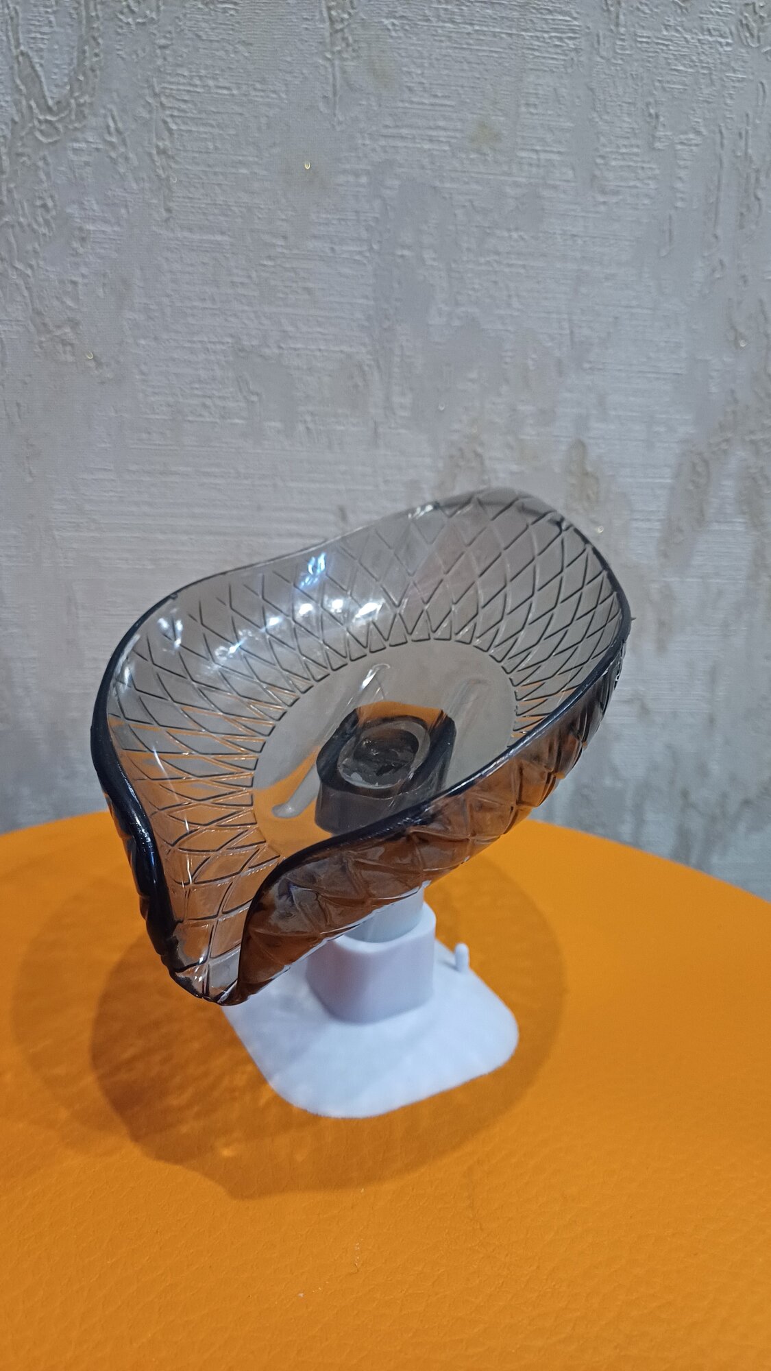 Для ванны Мыльница на присоске, цвет: прозрачный серый