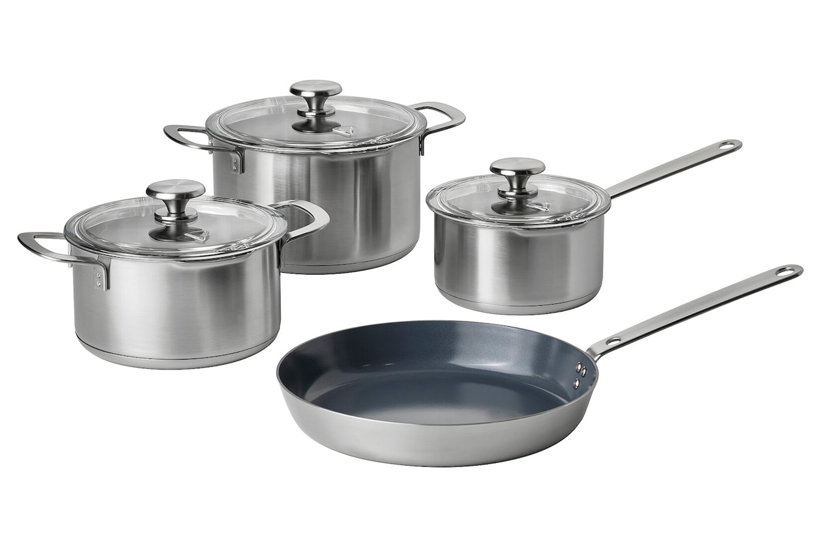 HEMKOMST IKEA 805.801.04 Набор кастрюль 4 шт. нержавеющая сталь