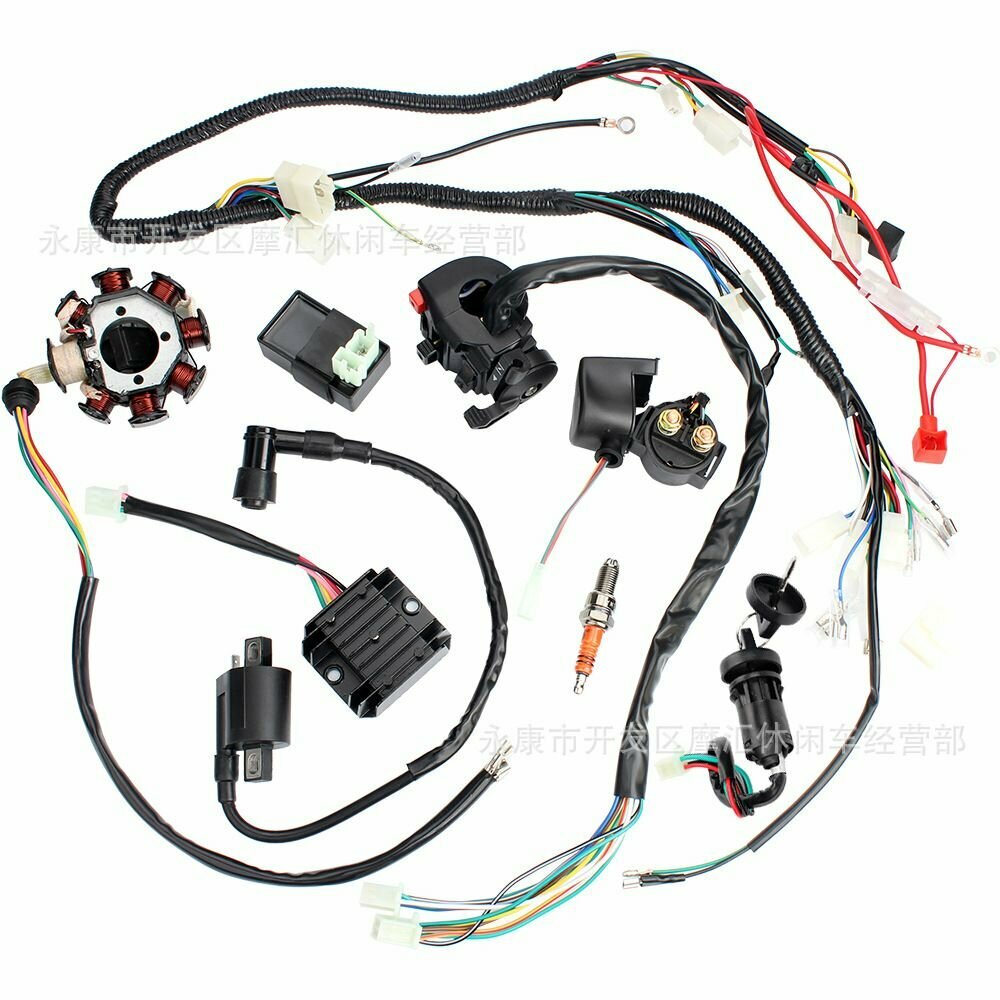 150cc 200cc 250cc Универсальный Мотоцикл в комплекте.-Переключатель /Жгут проводов CDI Проводка статора в сборе для квадроцикла