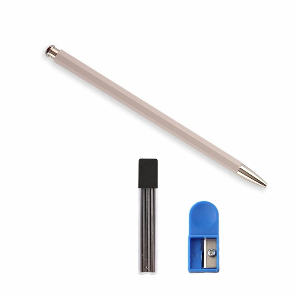 Карандаш, Заточенный устойчивый к поломке карандаш с матовой отделкой и точилкой - телесный, 1 комплект