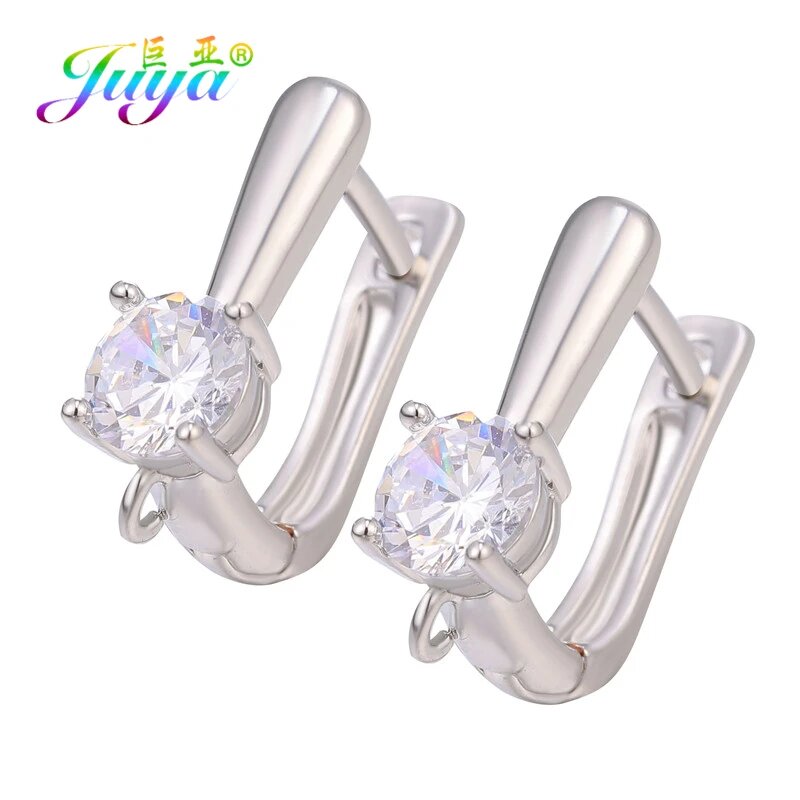 Juya Крючки для сережек, White Gold, 4 шт.
