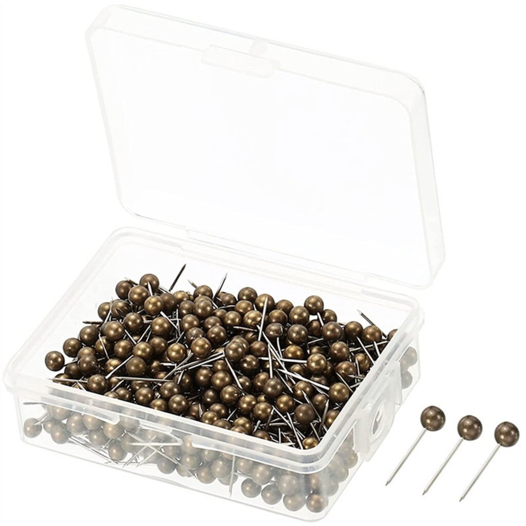 Набор для переплета бумаги, Металлические многокрасочные кнопки для карты - бронзовые, 1 упаковка 500 штук