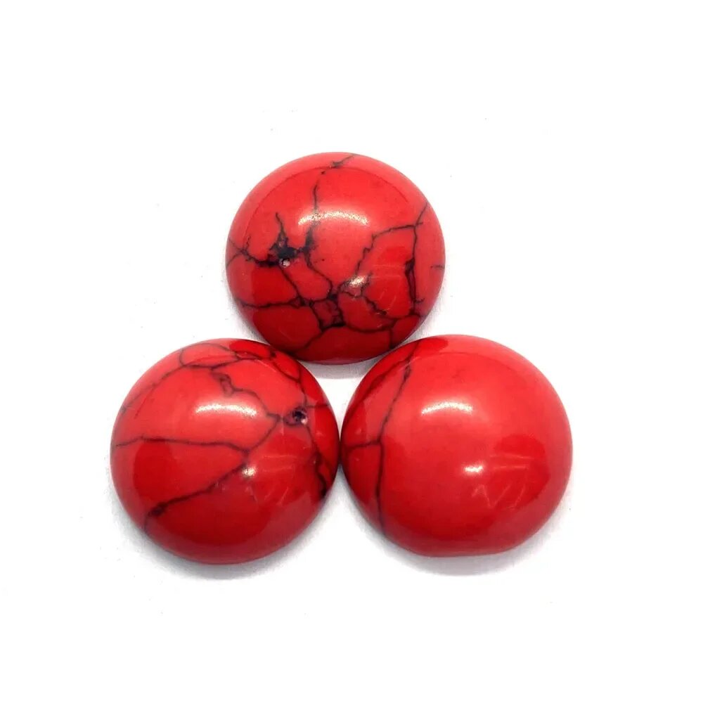 Бусины малахит кабошон 16/18/20/25 мм Красный, 16mm - 1pc, O