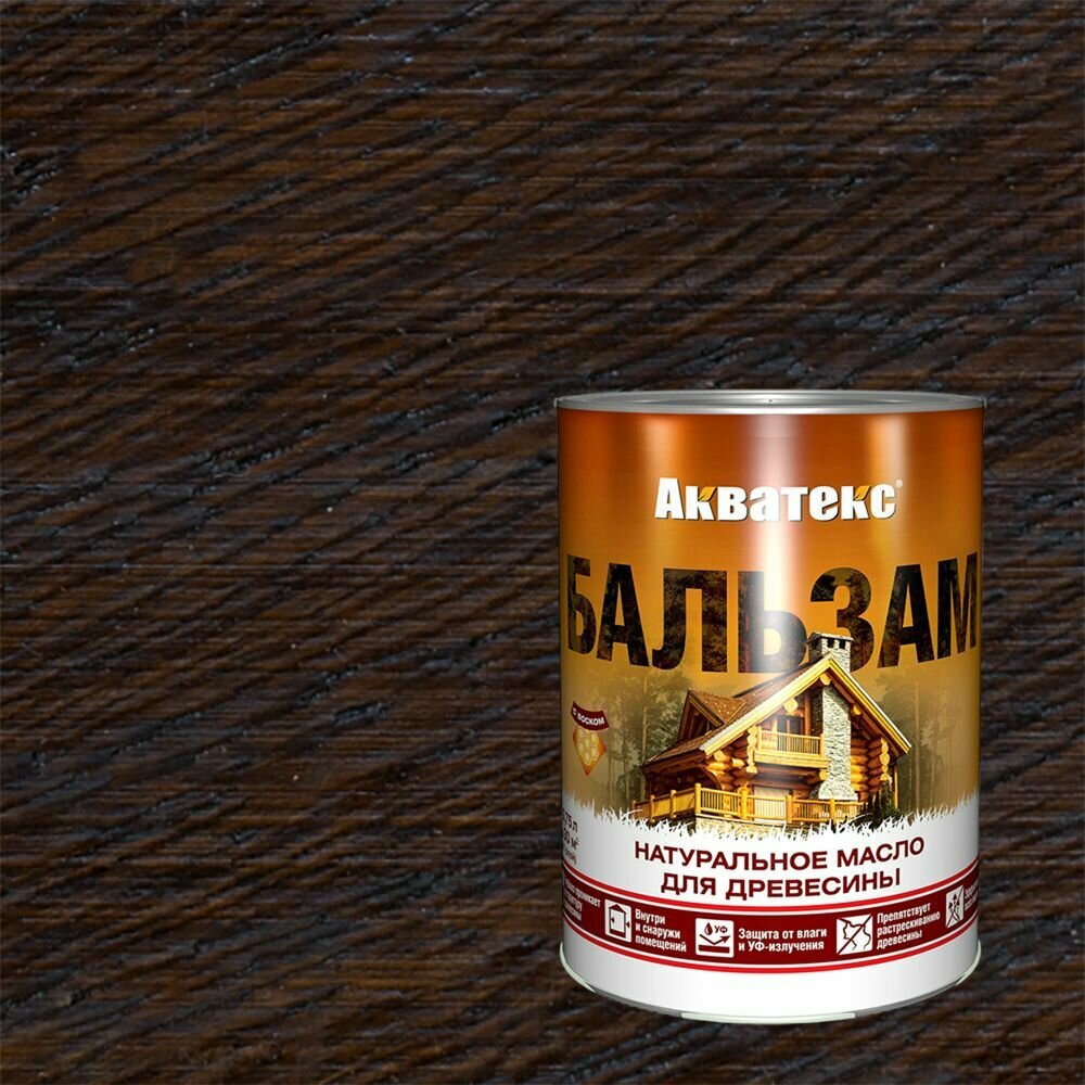 Масло натуральное для древесины Акватекс-Бальзам (0,75л) палисандр