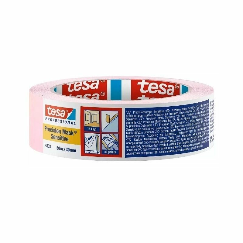 Лента малярная розовая Tesa 4333-19 (30мм*50м)