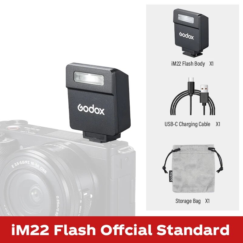 Godox iM22 вспышка для камеры, черная