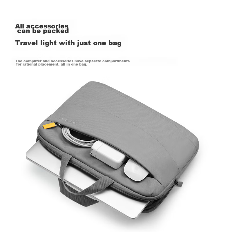 Сумка Samsonite Laptop Bag, Handheld And Shoulder Strap, 16-Inch, Large Capacity, for Men And Women, Business Notebook Briefcase, Apple, Gray