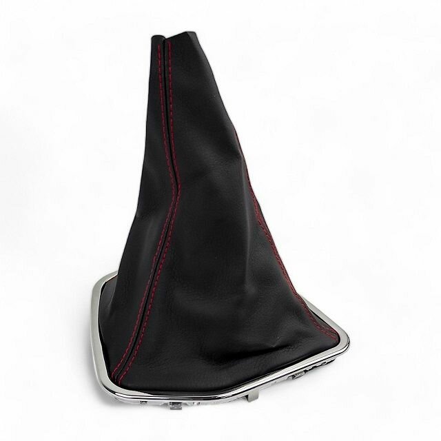 Чехол на рычаг кпп ваз 2172 рамка хром, красная строчка