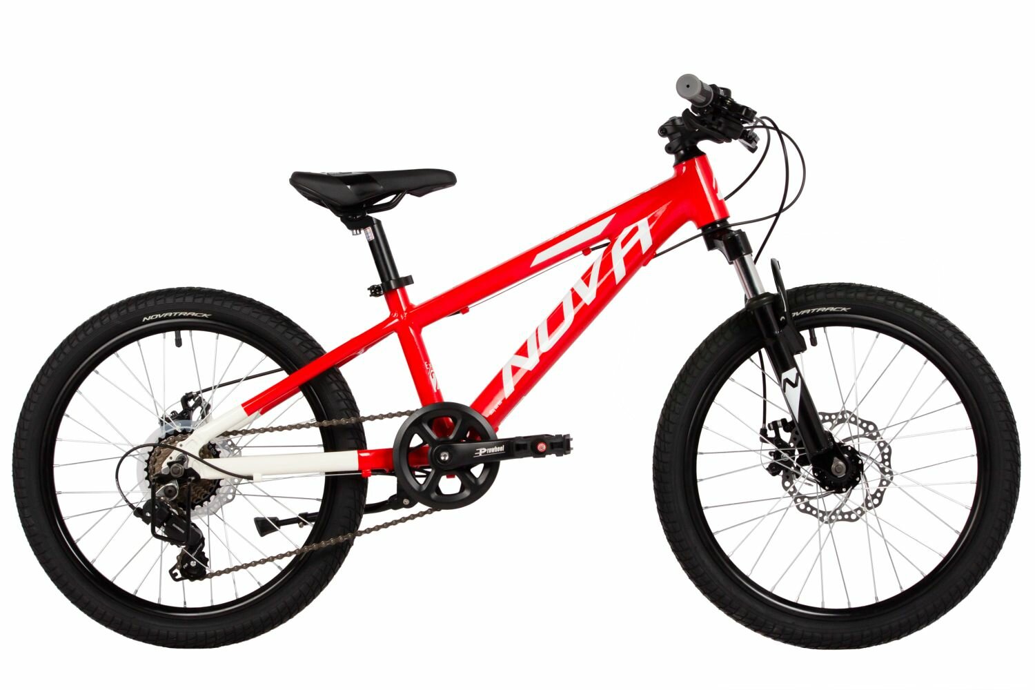 Велосипед Novatrack Extreme 7. D 20 (2025), алюминиевая рама, на рост 115-130 см, красный