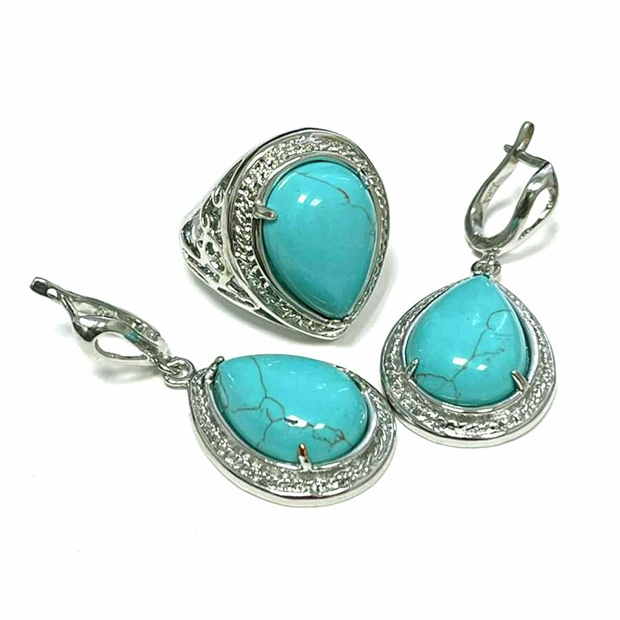 Комплект бижутерии, искусственный камень