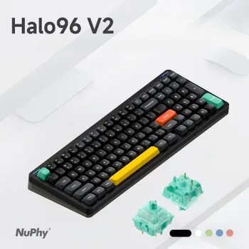 NuPhy Клавиатура беспроводная Halo96 V2 Mint Switch, (Gateron Mint), черный