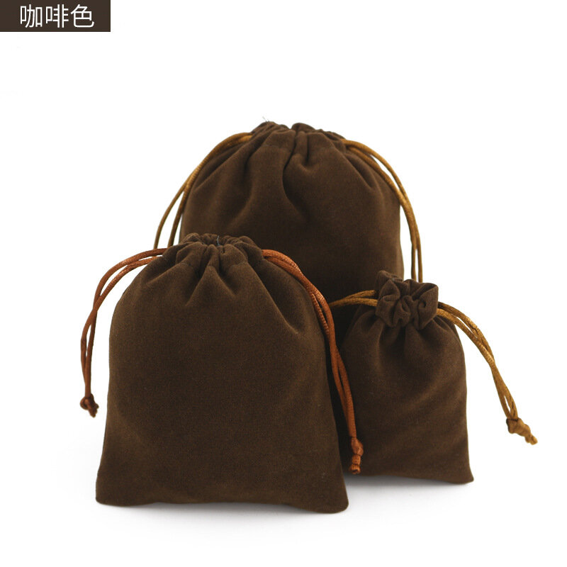 Сумка для ювелирных изделий Yisha Love Fragrance, фланель, коричневая, 20 см x 25 см