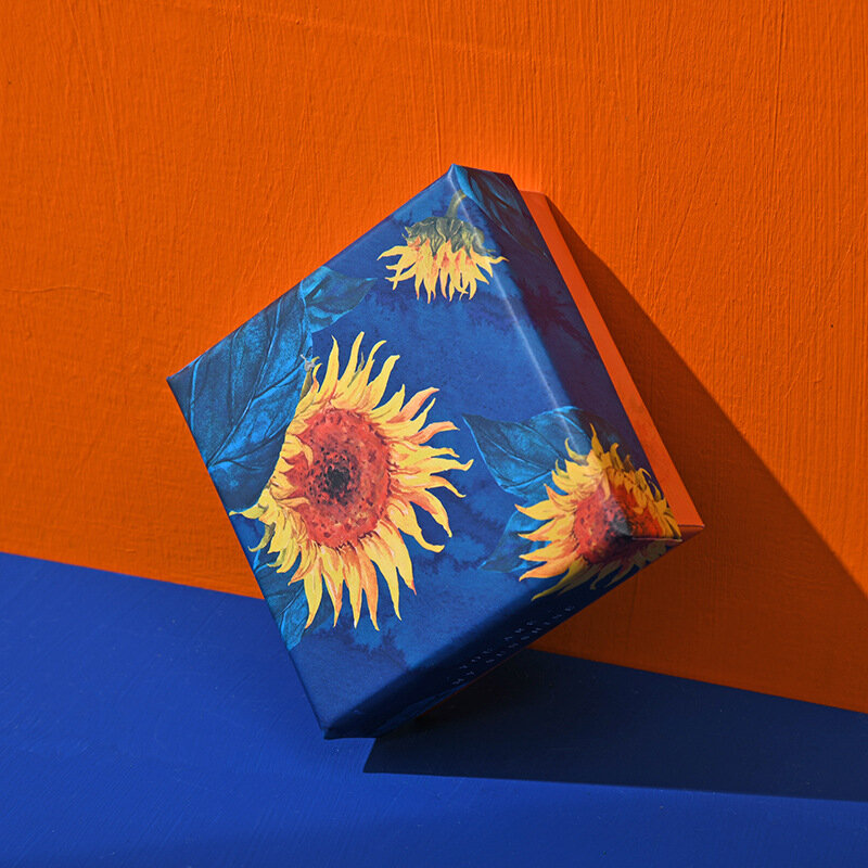 Подарочная коробка Autonomy "Подсолнух", бумага/картон, 8,5x8,5x3,5 см