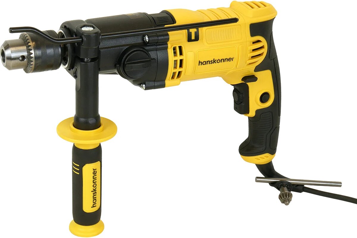 Ударная дрель Hanskonner HID21100DS, щеточный, патрон ключевой, 1000 Вт