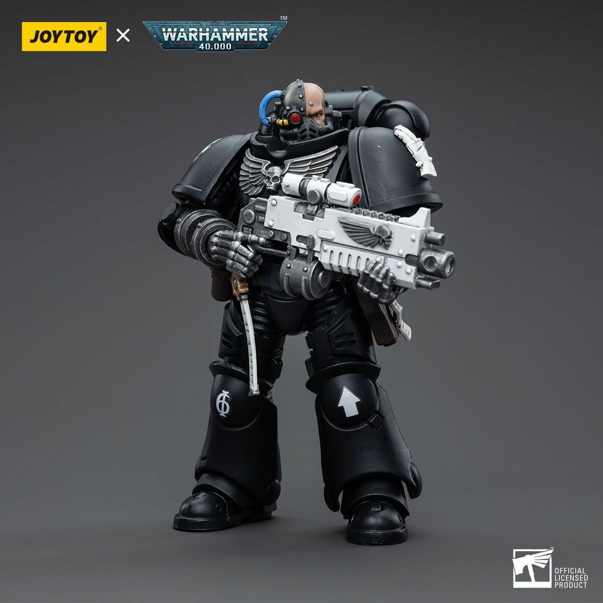 Подвижная фигурка JOYTOY Warhammer 40K Iron Hands Intercessors Brother Gravak
