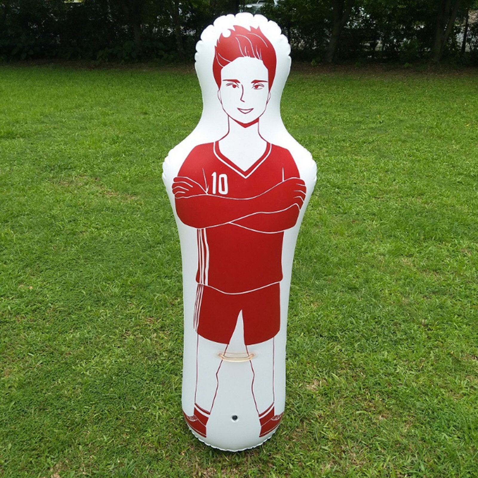 Шарообразный тренировочный манекен для футбола и бокса из ПВХ толщиной 0.35мм, размер 40x160см, синий цвет, подставка с водой, автоматическое восстановление положения, упаковка содержит 1 штуку, для тренировки в футболе, баскетболе и боксе, весовая