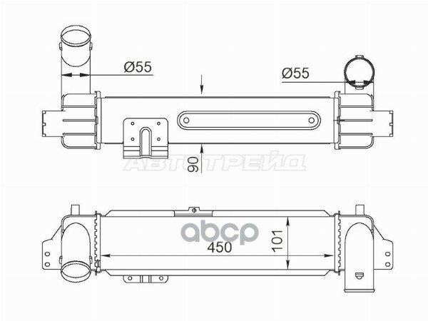 Интеркулер KIA SORENTO 03-06 (140л. с.) Sat арт. ST-28190-4A160