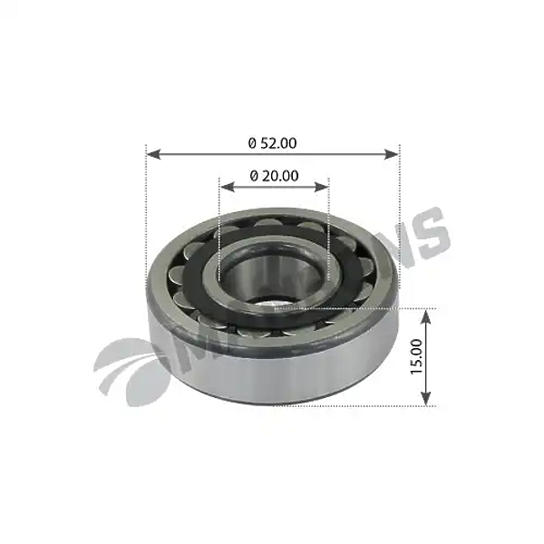 MANSONS 100.075 подшипник роликовый сферический стабилизатора кабины 20x52x15 2x \scania 124