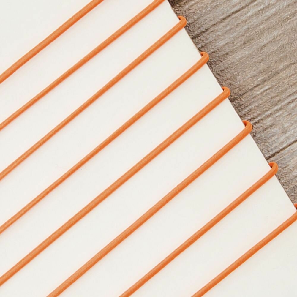 Резинка шляпная SAFISA Цвет 202, Неоновый оранжевый, 1,5 мм, 25 м