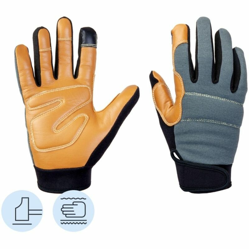 Защитные перчатки JETA SAFETY Антивибрационные, кожаные, размер XL