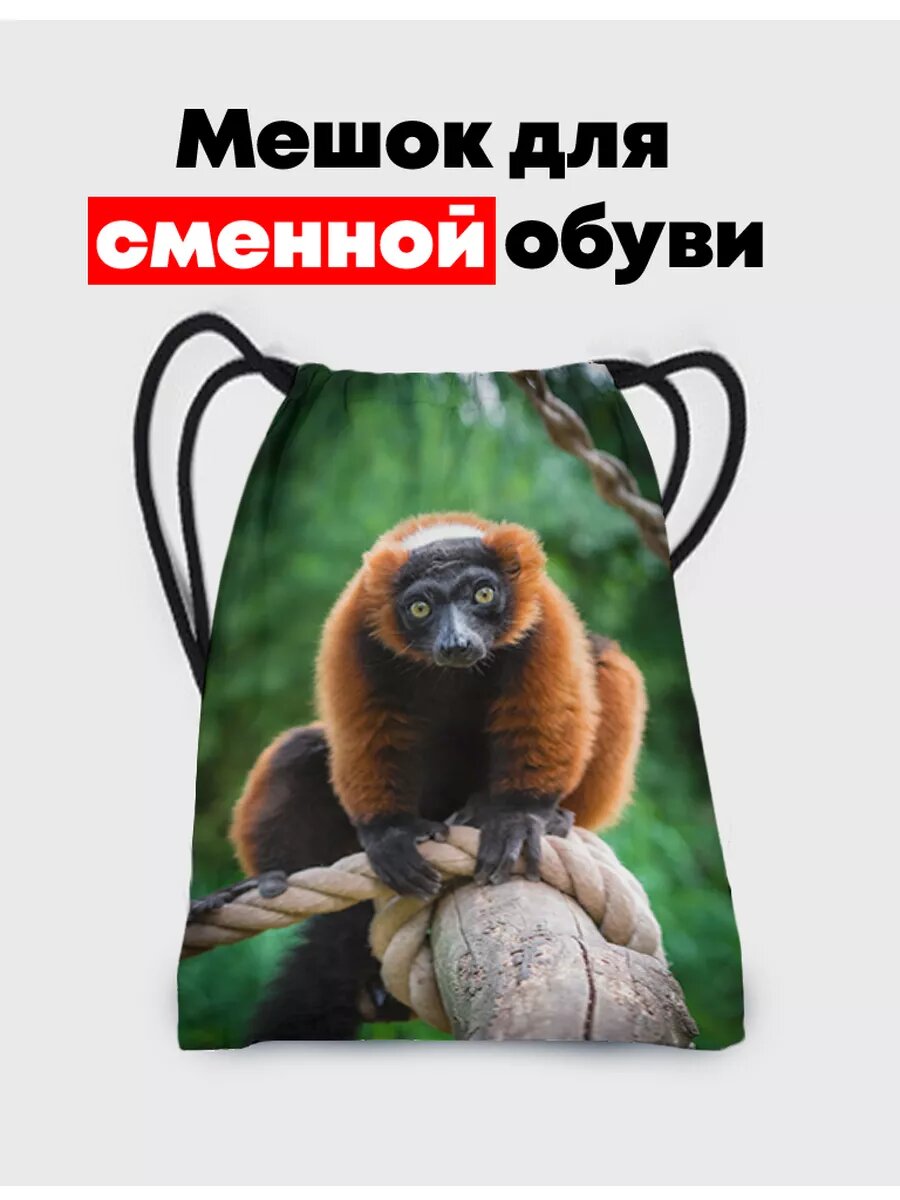 Мешок - сумка для обуви Лемур
