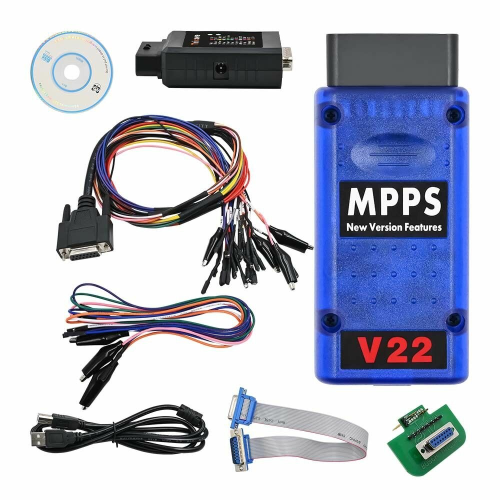 MPPS V22 Master ecu, Tricore Cable, разблокированный, многоязычный, неограниченный полный комплект