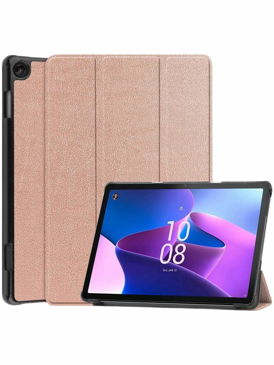 Чехол на Huawei MediaPad M5 Lite 10, умный с магнитом, золотой