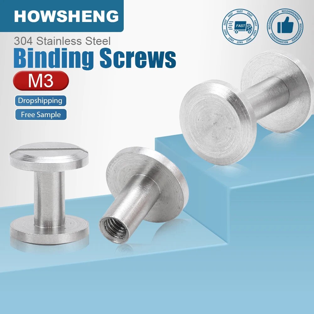 Винты HOWSHENG М3х3мм, нержавеющая сталь, OD4mm (head 8mm)
