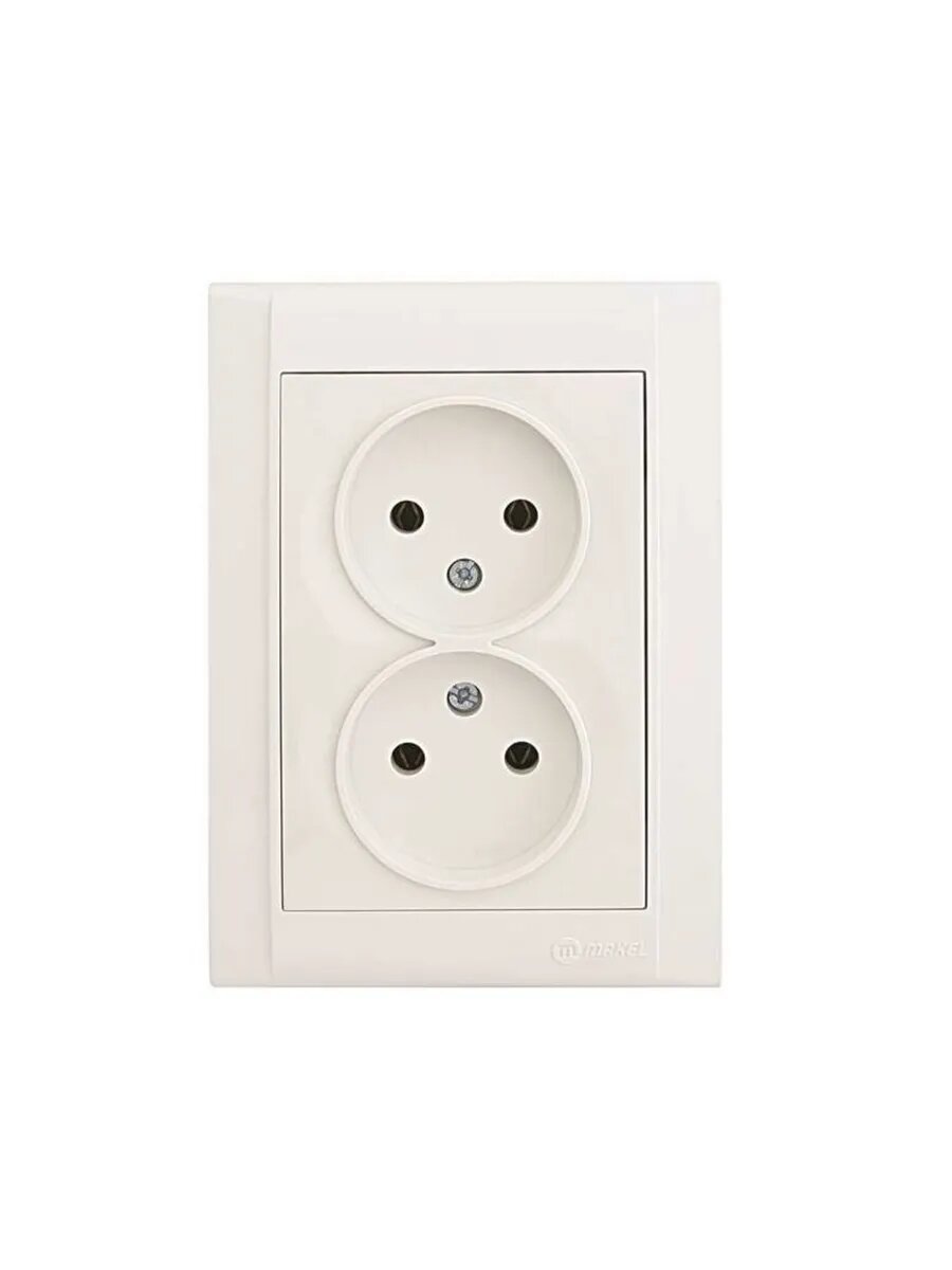 Розетка 2-м СП Defne 16А IP20 без заземл. бел. Makel 42001017 ( 1шт. )