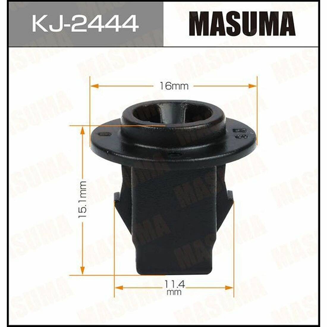 Клипса автомобильная (автокрепеж) для японских автомобилей Masuma KJ-2444 50шт.