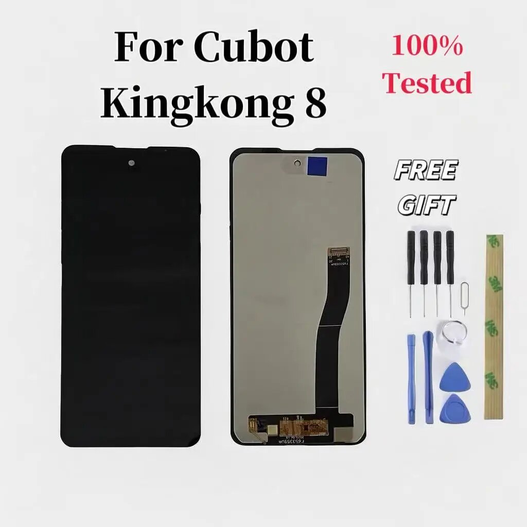 New Original Touch Screen LCD For Cubot King Kong 8 King Kong 9pro power Display Replacement Parts + Free Disassemble Tool For Kingkong8