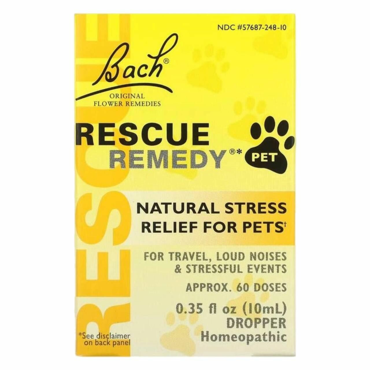 Bach, Rescue Remedy Pet, натуральное средство для снятия стресса у животных, 10 мл