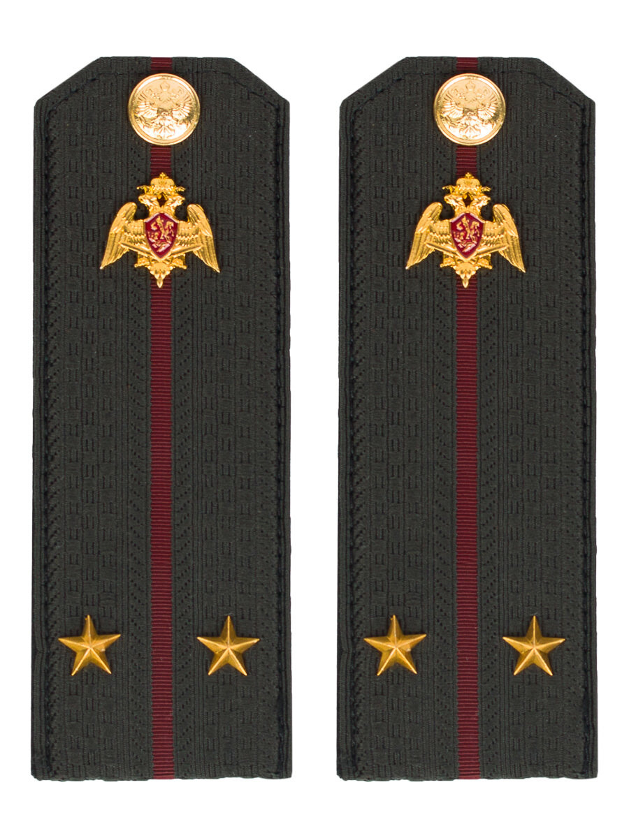 Погоны Росгвардии Фсвнг на куртку 14х5 см Пластик звание Лейтенант