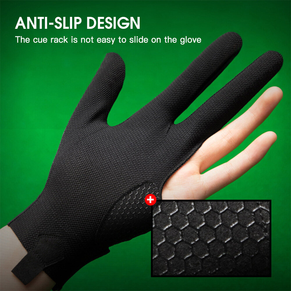 Перчатки для игры в бильярд Удобные перчатки для игры в бильярд Перчатки для игры в бильярд с тремя пальцами Легкие перчатки для игры в бильярд