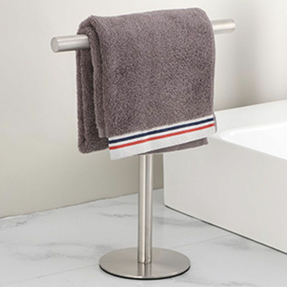 Вертикальная вешалка для полотенец из нержавеющей стали, съемная полка для хранения на столешнице в ванной комнате h.