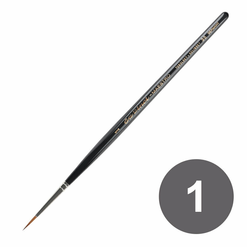 Щетка с круглой головкой из чистой норки Da Vinci Master V35