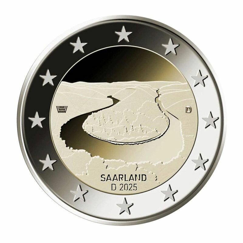 2 евро Германии 2025 года. Саар, Сааршляйфе Двор D
