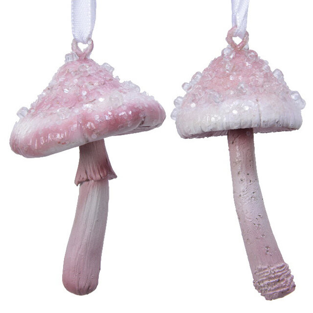Набор елочных игрушек Грибочки из Волшебного Сада 6 см, 2 шт, подвеска, Kaemingk, 530447-набор