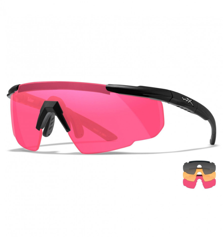 Очки защитные Wiley X Saber Advanced (Frame: Matte Black, Lens: Grey + Rust + Vermillion)