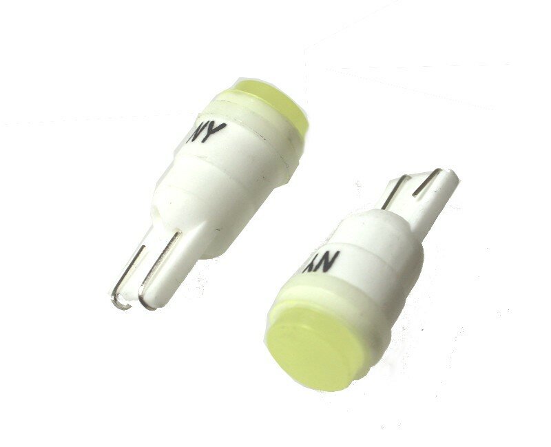 Cветодиод 12V T10 (1LED) COB(керамика) W5W (W2.1x9.5d) белый 1W 80lm TM NORD YADA