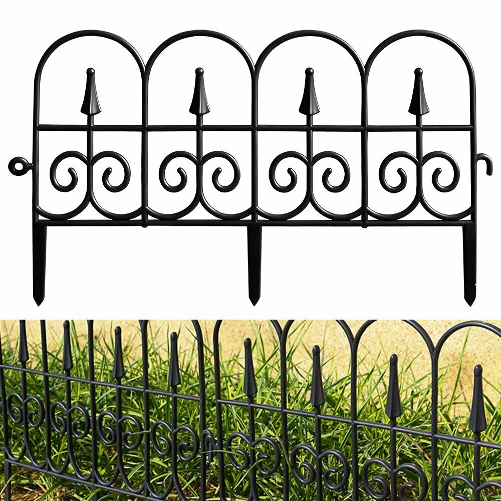 6 декоративных вставок для забора, пластиковые, для ландшафта