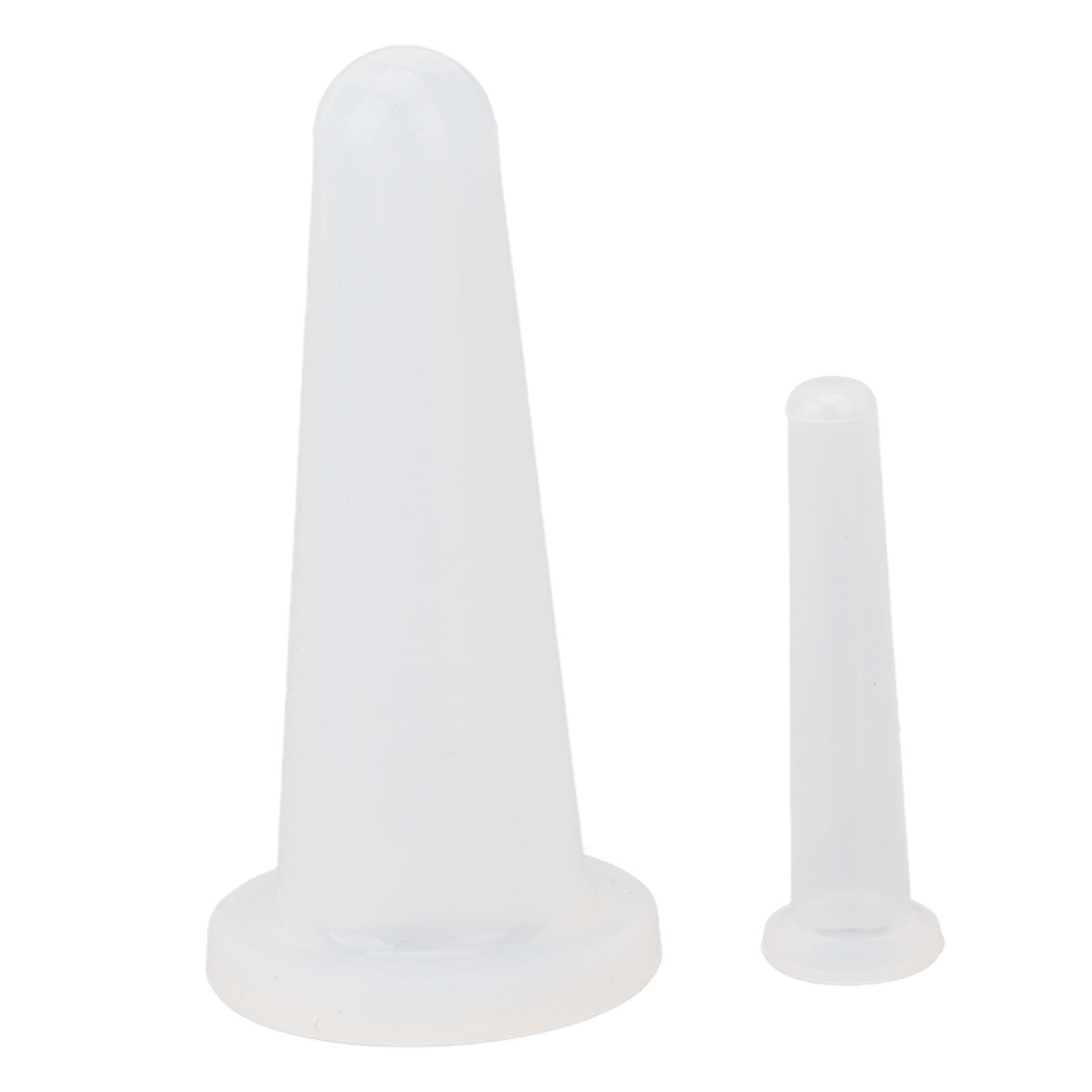 Набор из 2 банок для вакуумного массажа, силиконовый, белый, небольшой набор для домашнего использования