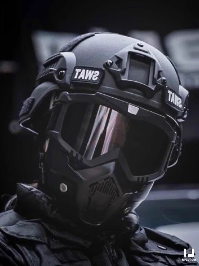 Игрушечная броня /Детский открытый тактический боевой шлем /UPCLOUD+ черный + четырехтрубный прибор ночного видения-bang