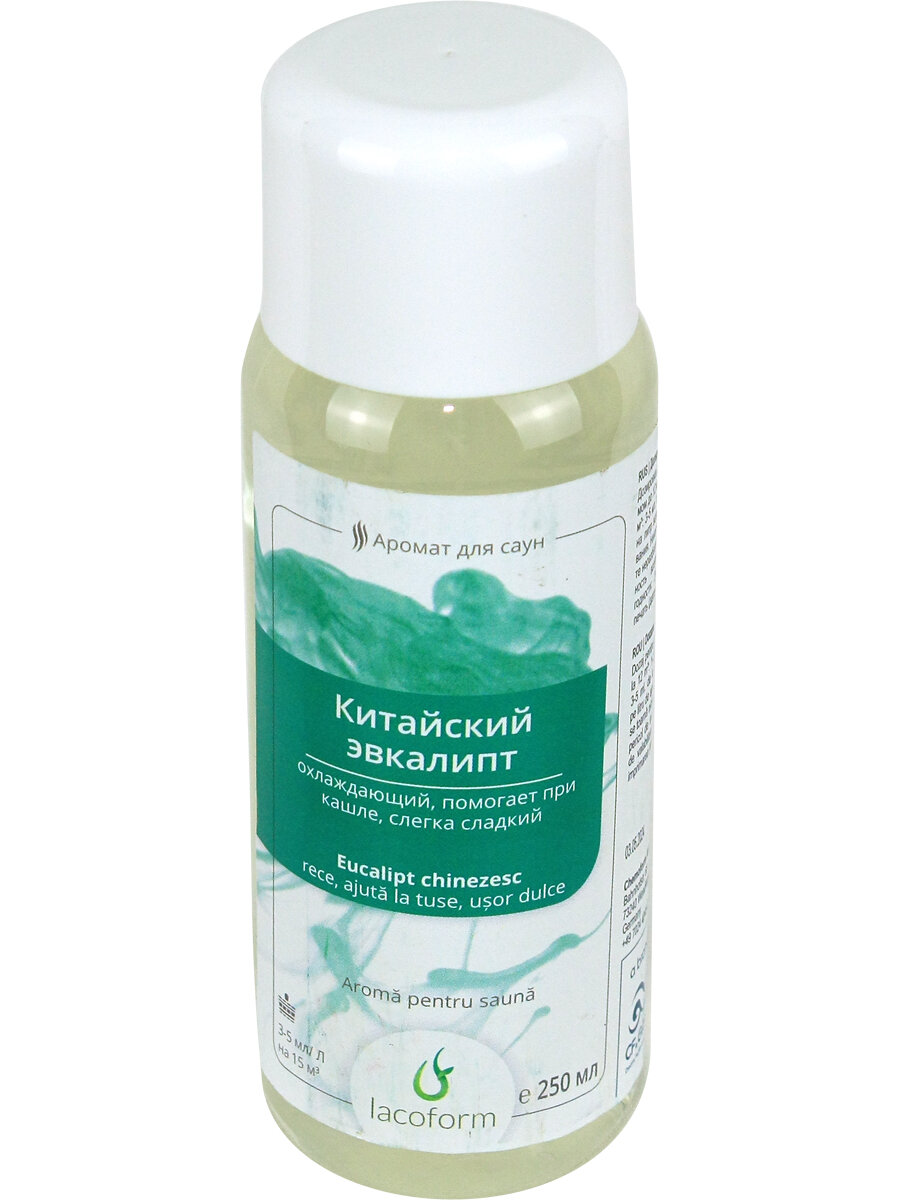 Аромат для бани и сауны Lacoform "Китайский эвкалипт", на основе натуральных эфирных масел, 250 мл