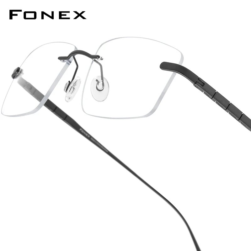 FONEX Оправа для очков, серый титан, белый