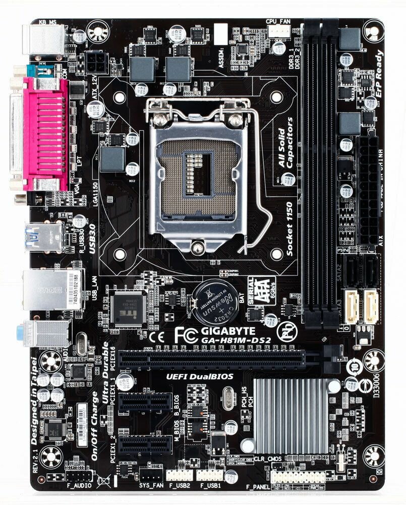 Материнская плата GIGABYTE GA-H81M-DS2 microATX чипсет Intel H81