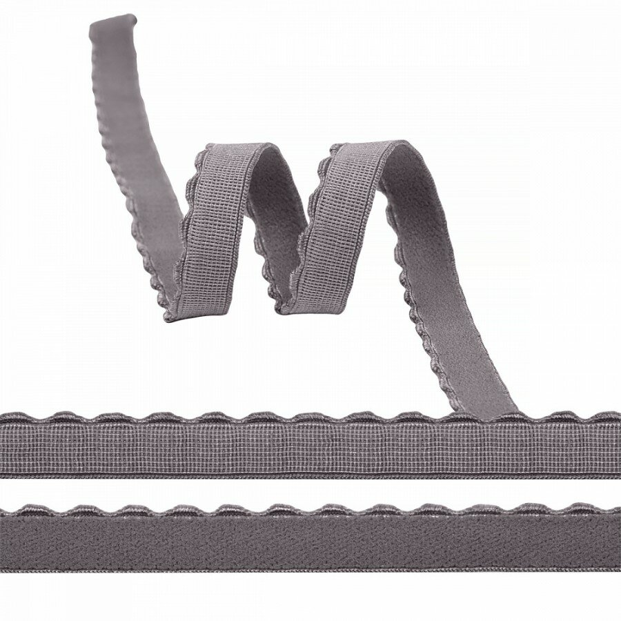 Резинка TBY бельевая Отделочная становая 12мм ЕТ1 шиншилла S222 уп.1000 м