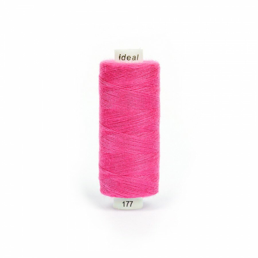 Нитки бытовые IDEAL 40/2 366м 100% п/э, цв.177 розовый