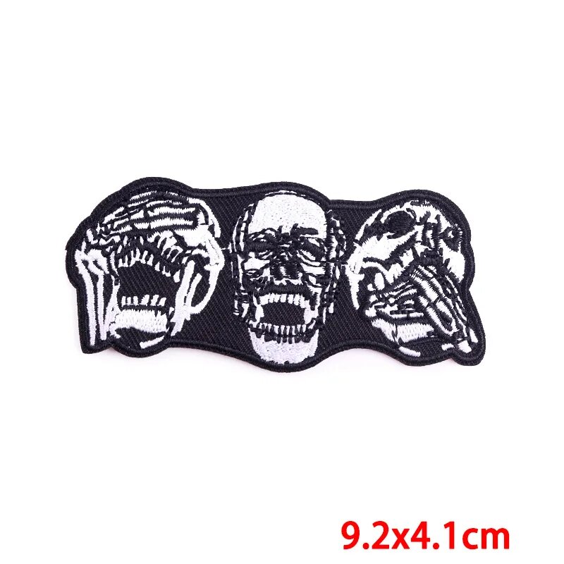 Нашивка череп See No Evil Hear No Evil Black PE6713CT